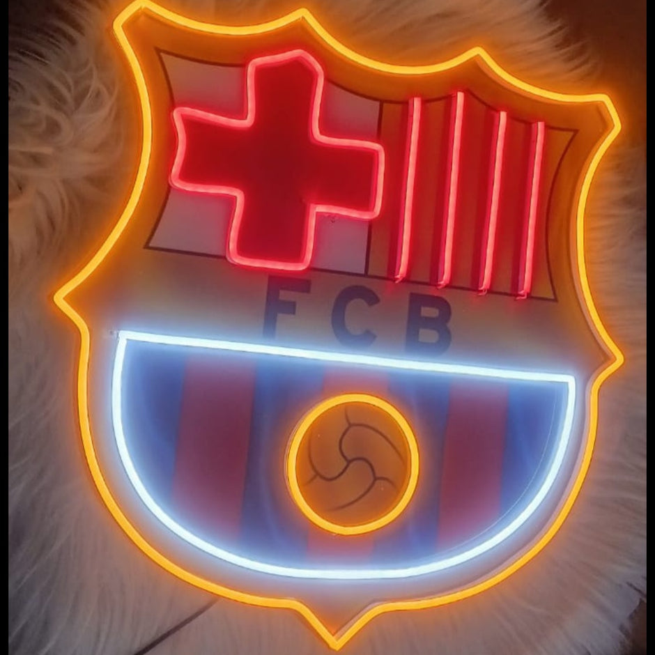 Football Logo Neon FC barcelona UV print neon sign (18*18 inches)