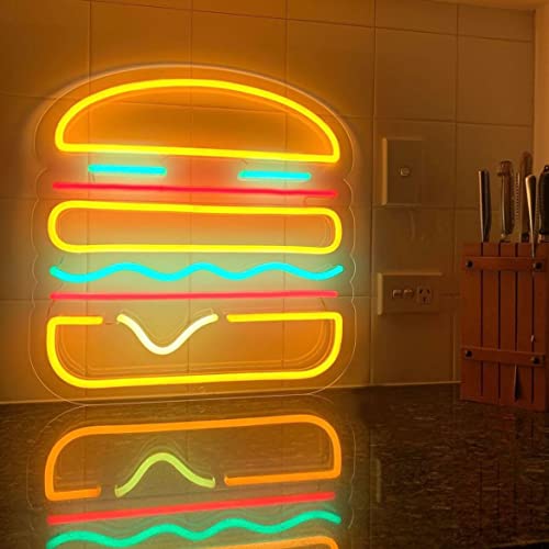 Burger Shaped Neon Signs/Lights For Cafe & Restaurant Decoration ...
